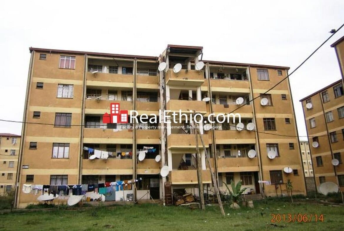 Addis Ababa Condominium New Apartments Blocks With Satellite Dishes,