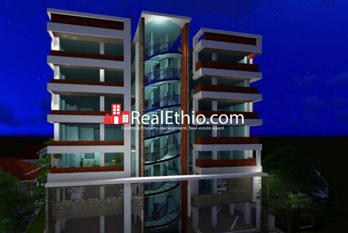 Megenagna, G+7+B apartment building for sale, Addis Ababa