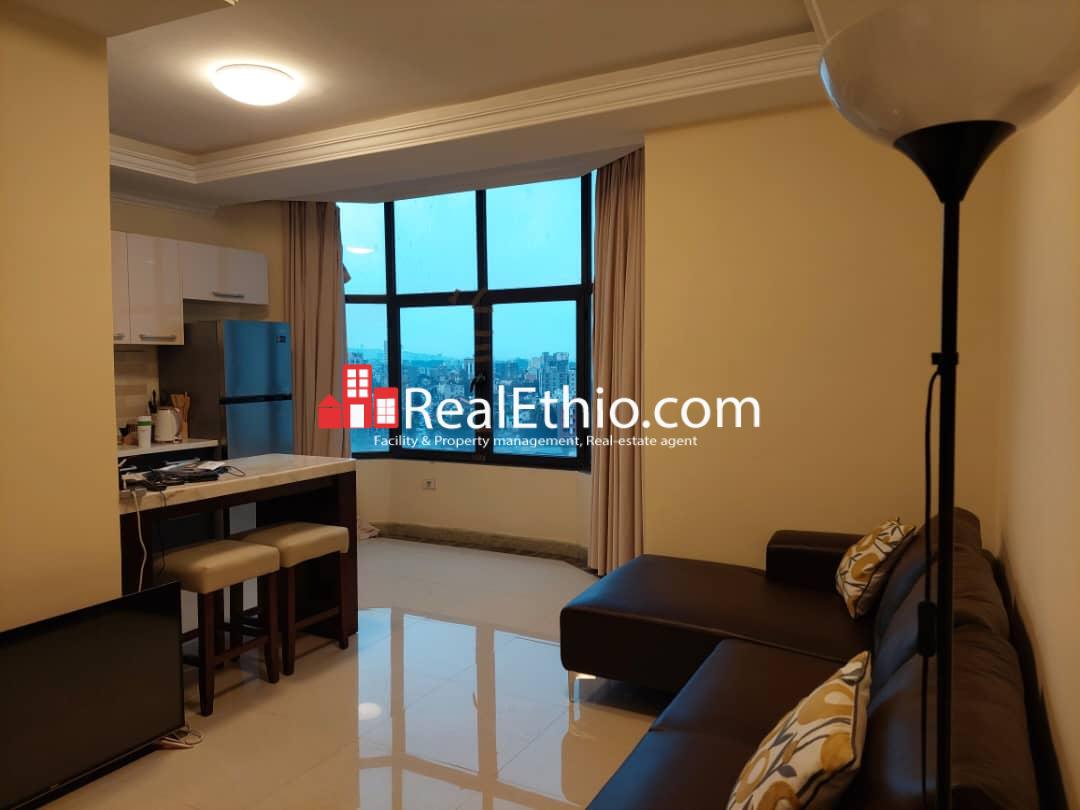 Bole Atlas, 1 BR Furnished Apartment for Rent, Addis Ababa.